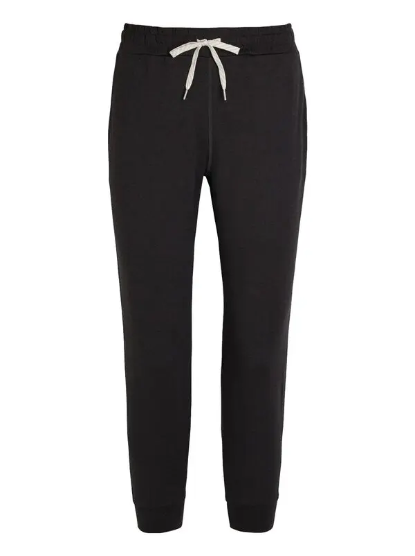 Vuori Performance Slubbed Jersey Cropped Sweatpants - Black