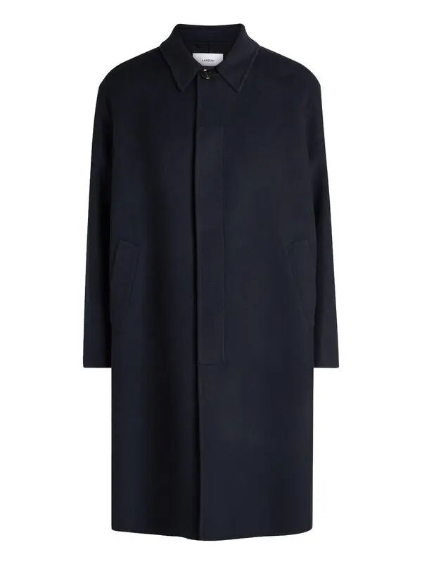 LARDINI Wool Coat - Navy