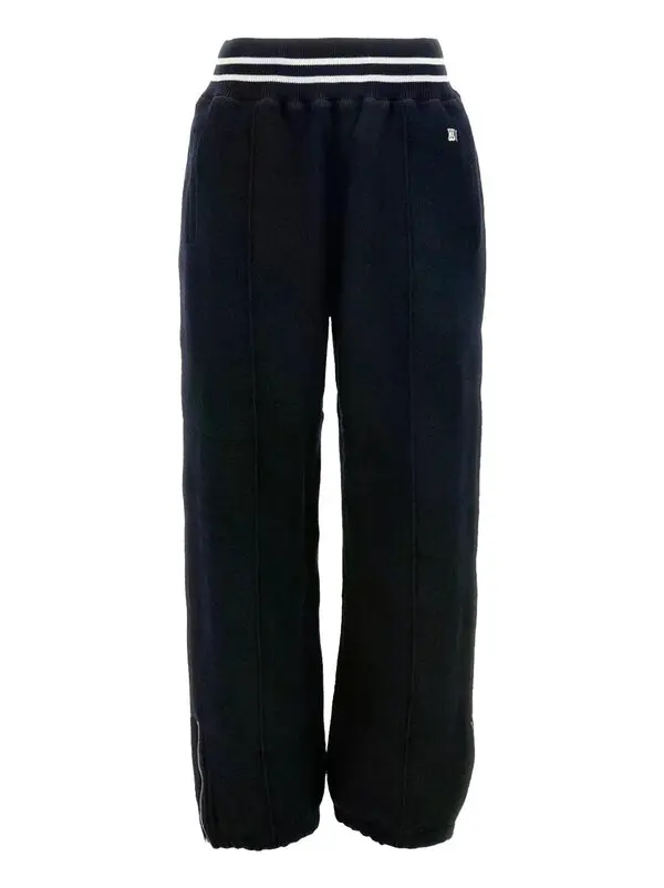 WALES BONNER Ribbed-trim Trousers - Blue