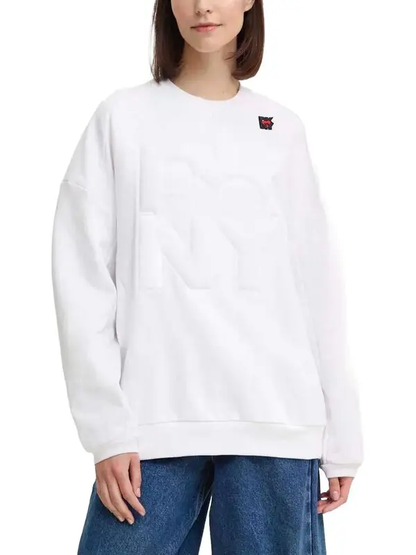 Dkny Logo-embossed Sweatshirt - White