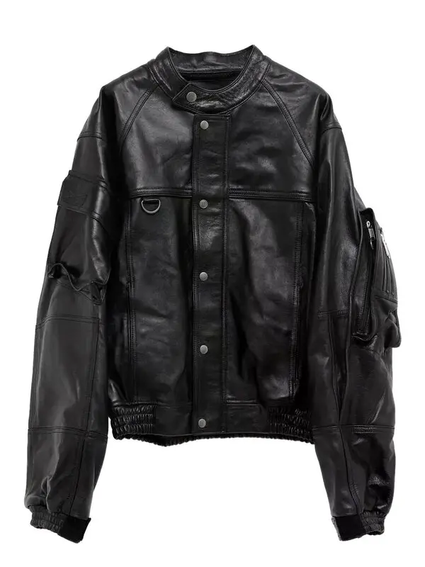 Martine Rose Leather Jacket - Black