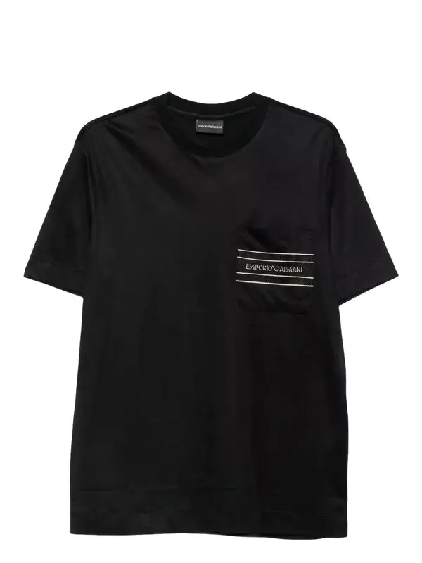 Emporio Armani Logo-detail T-shirt - Black
