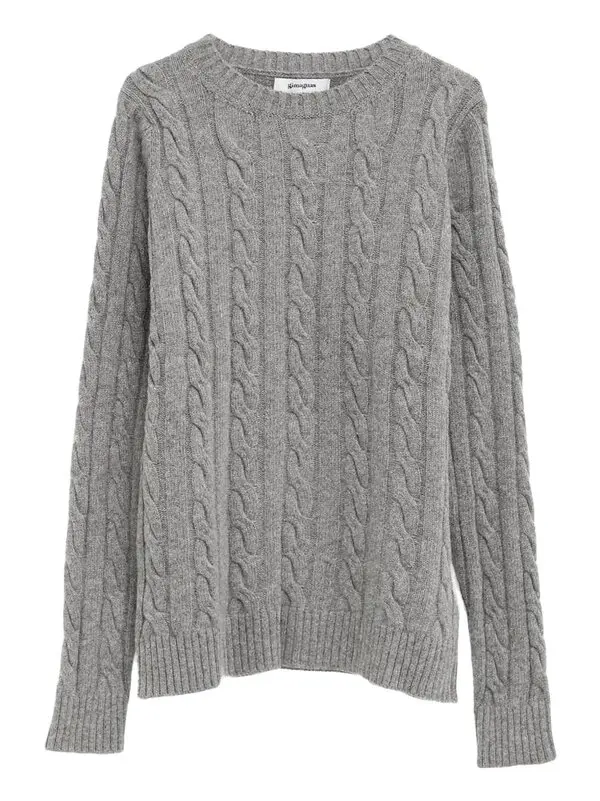 Gimaguas Braid Knit Sweater - Grey