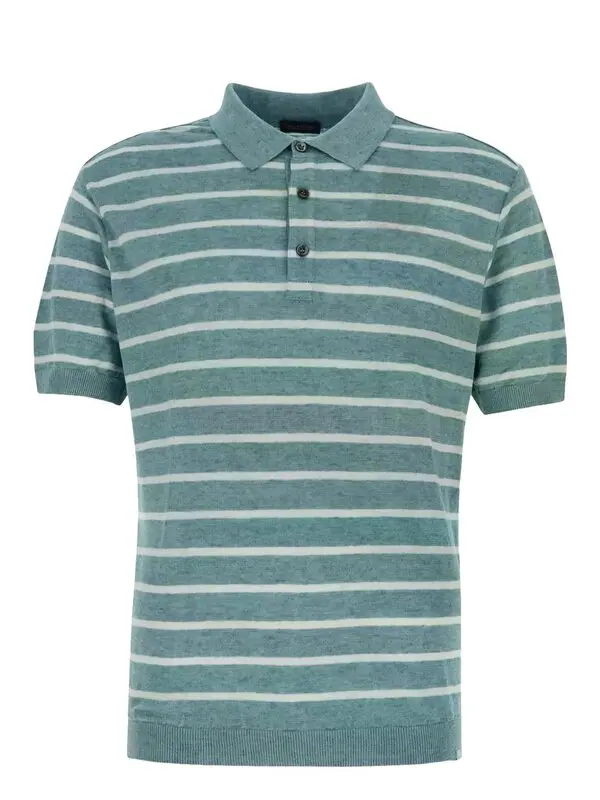 Paul & Shark Striped-detail Polo Shirt - Blue