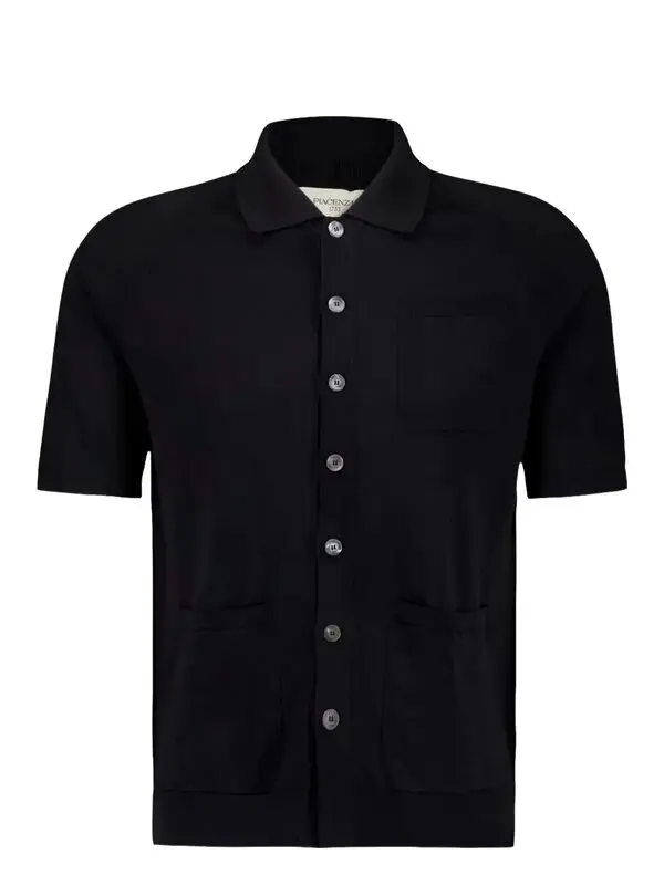 PIACENZA CASHMERE 1733 Patch-pockets Knitted Shirt - Black