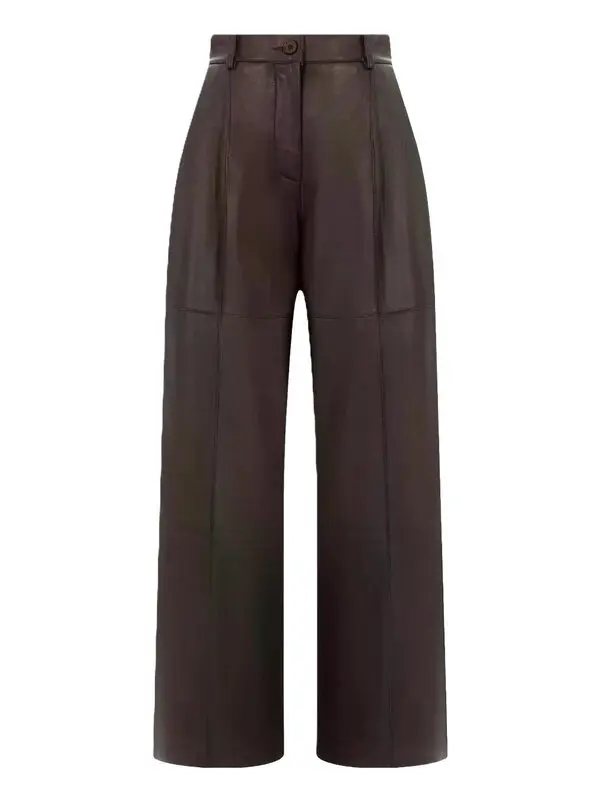 P.a.r.o.s.h Leather Trousers - Brown