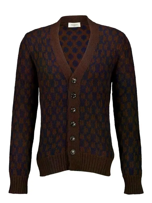 PIACENZA CASHMERE 1733 Button-up V-neck Cashmere Cardigan - Brown