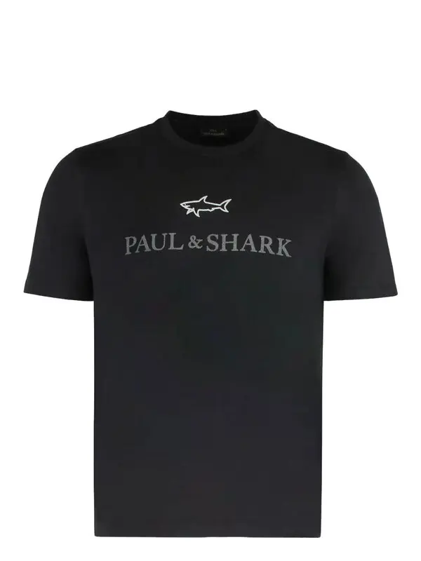 Paul & Shark Logo-print Short-sleeve T-shirt - Black