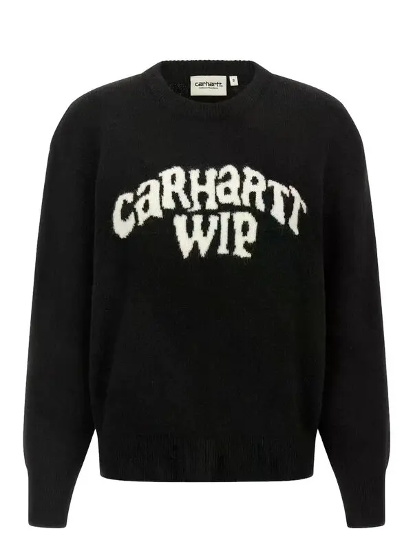 Carhartt Work In Progress Logo-intarsia Crewneck Sweater - Black
