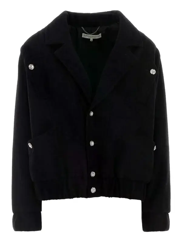 Alessandra Rich Long-sleeve Bomber Jacket - Black