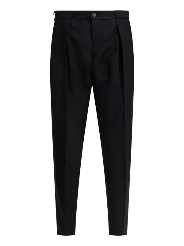 BRIGLIA 1949 Pleated Straight-leg Trousers - Black