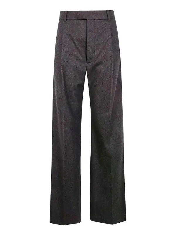 Carven Pleat-detail Trousers - N811 Oak Melange