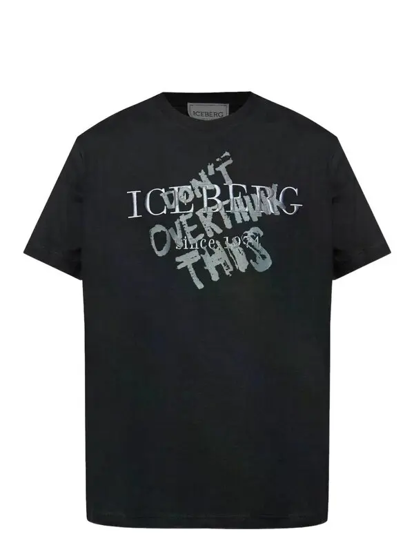Iceberg Logo-print T-shirt - Black