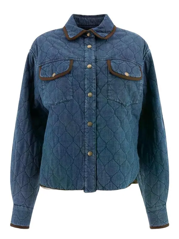 Jacob Cohen Quilted Denim Overshirt - Blue
