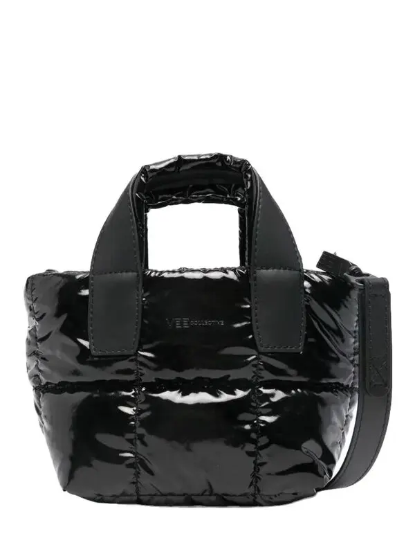 VEECOLLECTIVE Mini Quilted Tote Bag - Black