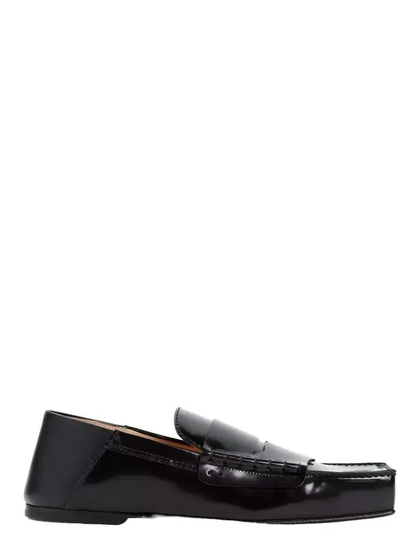 Jacquemus Leather Square-toe Loafers - Black