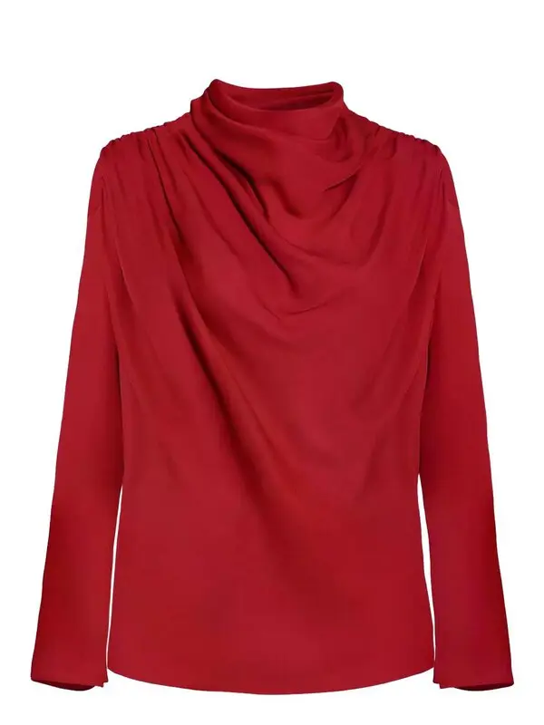 KALLMEYER Tabitha Draped Blouse - Red