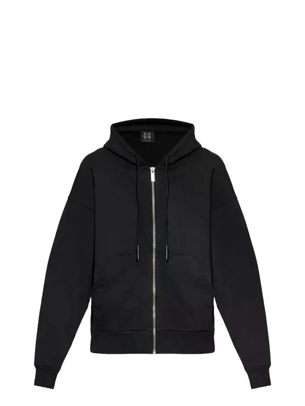 44 LABEL GROUP Zip-up Cotton Hoodie - Black