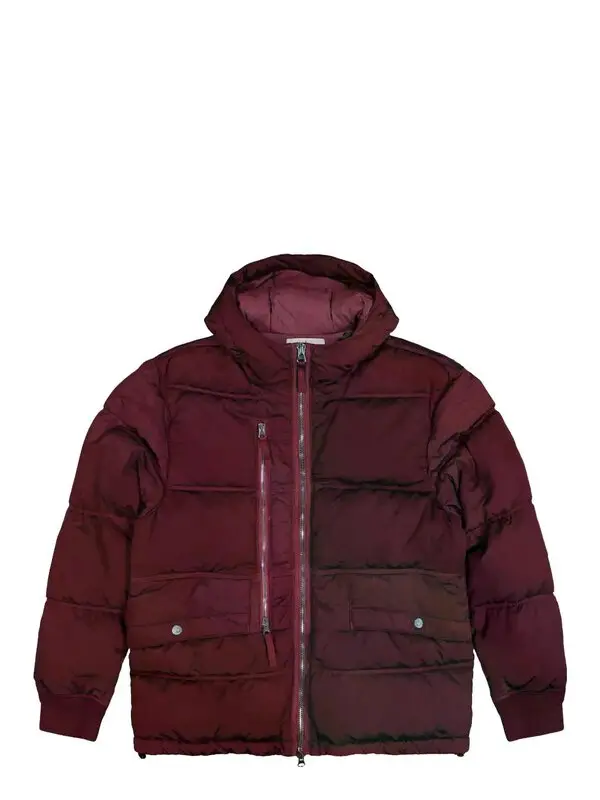 Stone Island Hooded Padded Jacket - Red