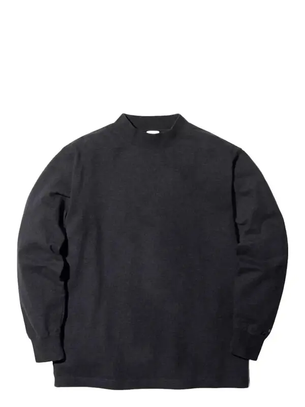 SNOW PEAK Mock-neck Long-sleeve T-shirt - Black