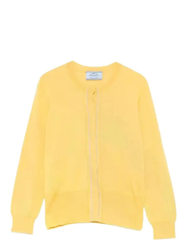 Prada Long-sleeved Cardigan - Yellow
