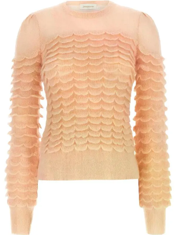 Zimmermann Hypnotic Scallop Sweater - Pink