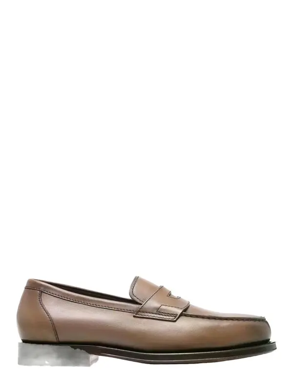 Santoni Penny-slot Loafers - Brown