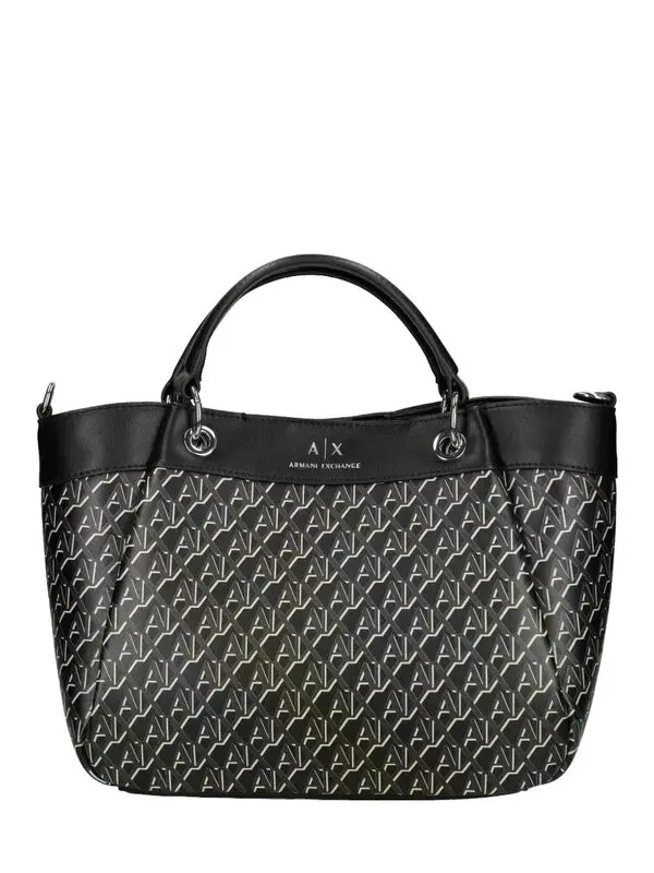 Armani Exchange Logo Tote Bag - Black