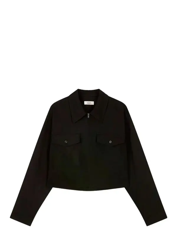 STUDIO TOMBOY Zip-up Shirt - Black