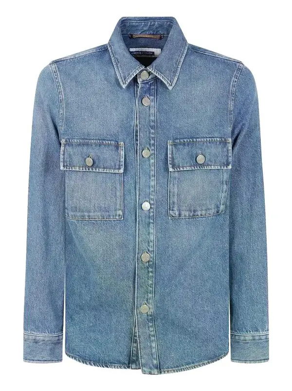 Jacob Cohen Faded Effect Denim Shirt Jacket - Blue