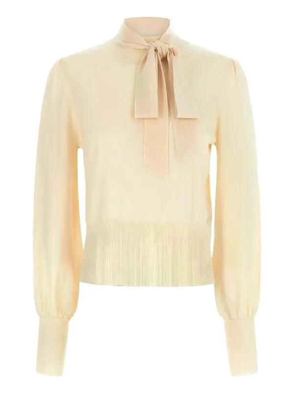 Zimmermann Pussy-bow Puff-sleeve Blouse - Neutrals