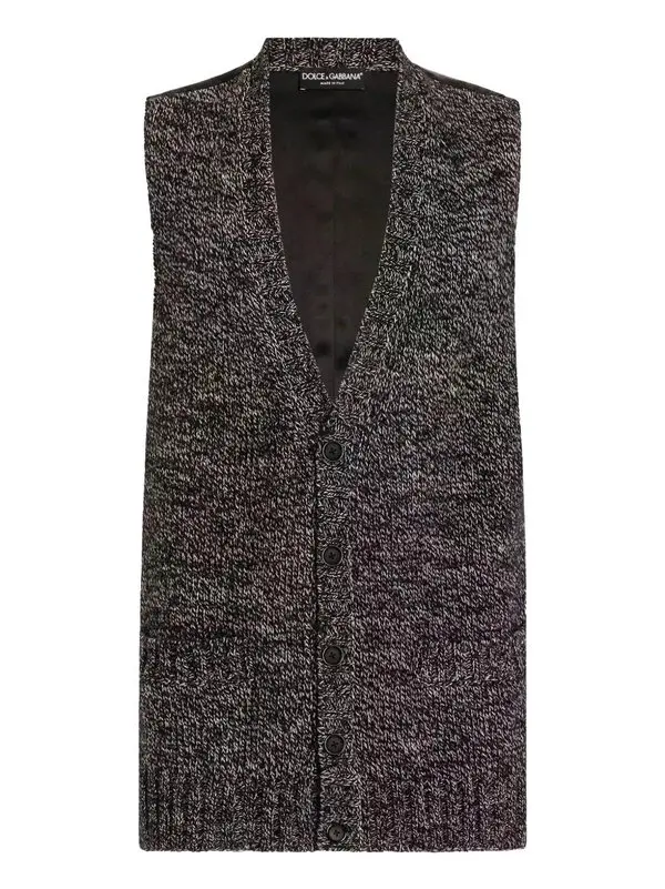 Dolce & Gabbana Button-fastening Knitted Vest - Black