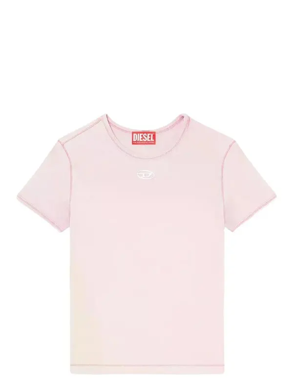 DIESEL Logo Crew Neck T-shirt - Pink