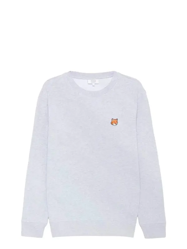 Maison Kitsuné Fox Motif Crew-neck Sweatshirt - Grey