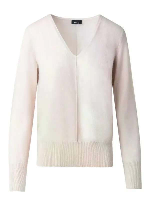 Akris V-neck Panelled Sweater - Neutrals