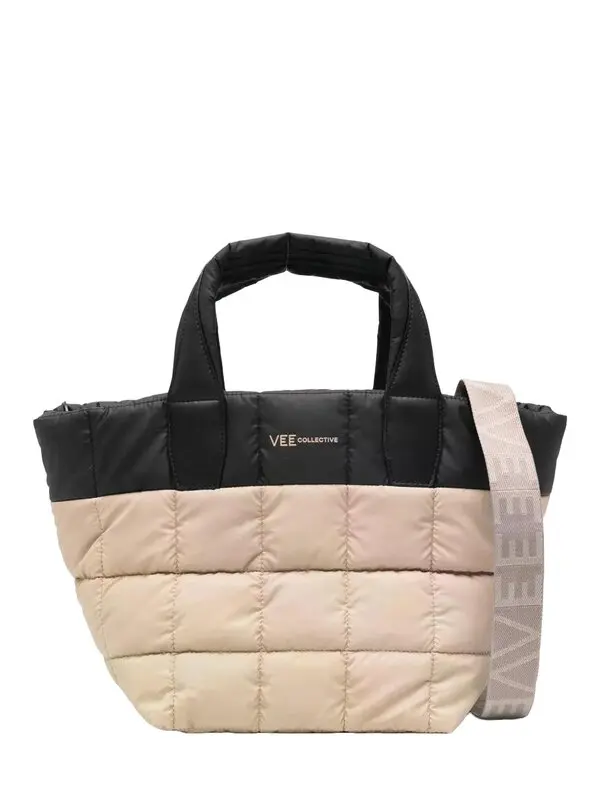 VEECOLLECTIVE Quilted Tote Bag - Neutrals