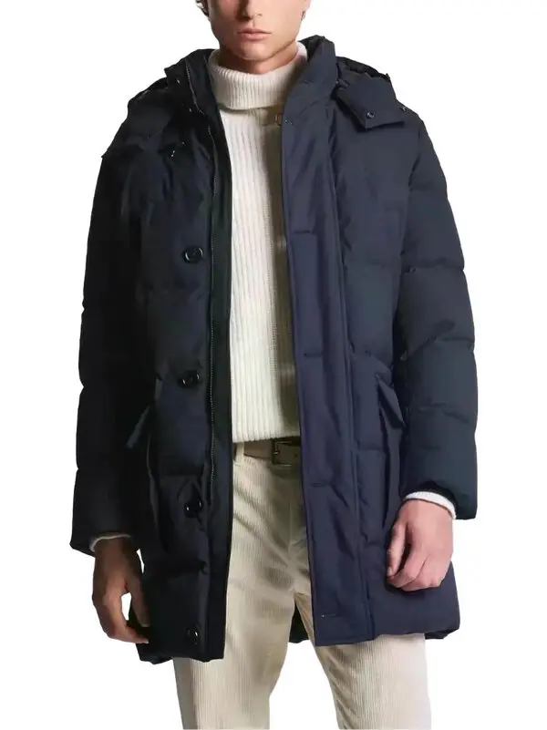 FAY Gabardine Parka - Blue