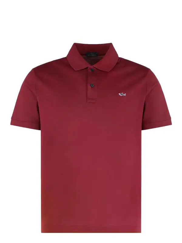 Paul & Shark Logo-embroidery Short-sleeve Polo Shirt - Red