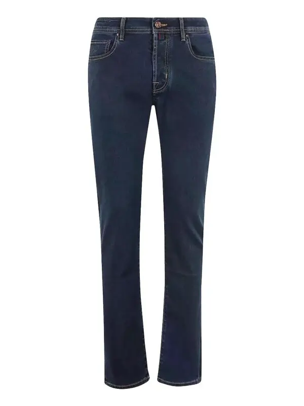 Jacob Cohen Topstitching Five-pocket Jeans - Blue