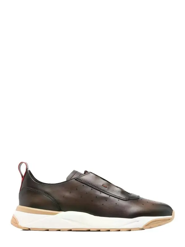 Santoni Innova Leather Sneakers - Brown