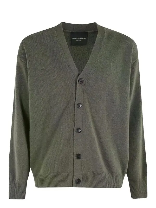ROBERTO COLLINA Buttoned Cardigan - Green