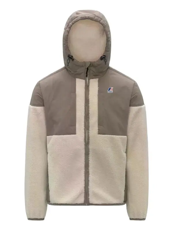 K-WAY Hooded Fleece Jacket - Neutrals