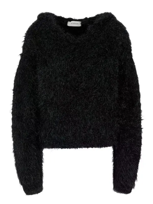 Sportmax Long-sleeve V-neck Sweater - Black
