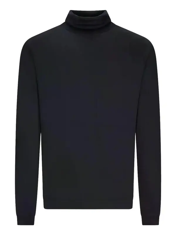 GOES BOTANICAL Long-sleeve Turtleneck Sweater - Blue