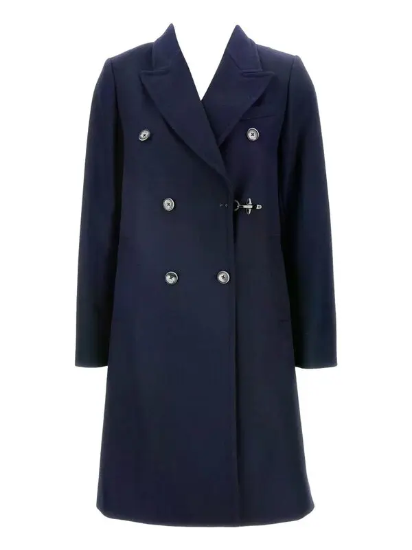 FAY Double-breasted Coat - Blue