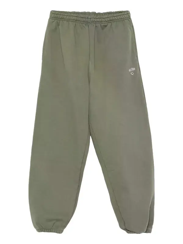 ARTE ANTWERP Logo-embroidered Track Pants - Green