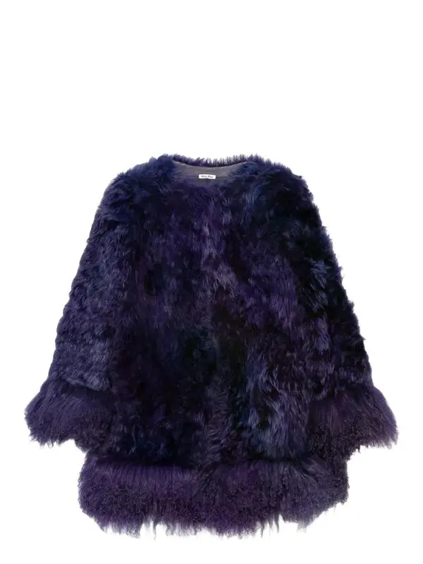 Miu Miu Textured Coat - Purple