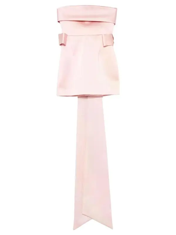 THE NEW ARRIVALS ILKYAZ OZEL Lalani Bow-detail Mini Dress - Pink