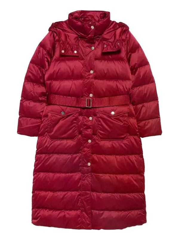 Liu Jo Belted Hooded Coat - Red