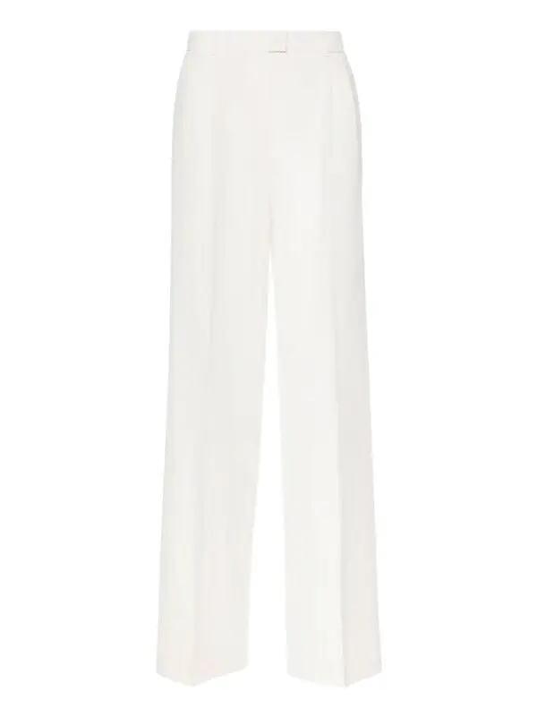 MEDEEA Pleated Trousers - White